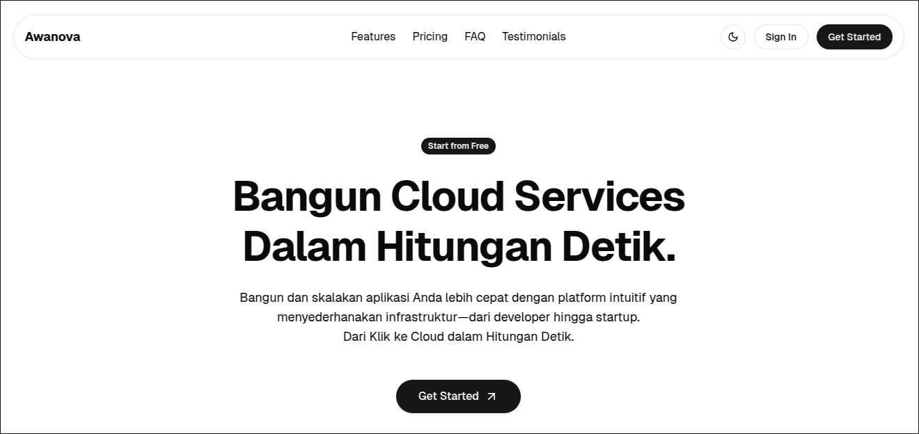 Awanova - Bangun Cloud Services Dalam Hitungan Detik.